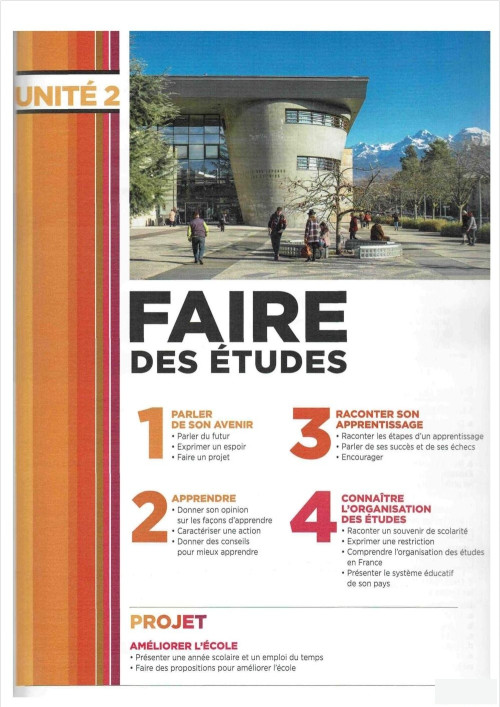 unité 2 - Faire des études. Fiche interactive | TopWorksheets