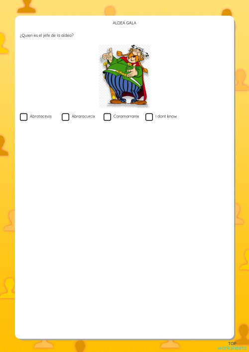 ALDEA GALA. Ficha interactiva | TopWorksheets