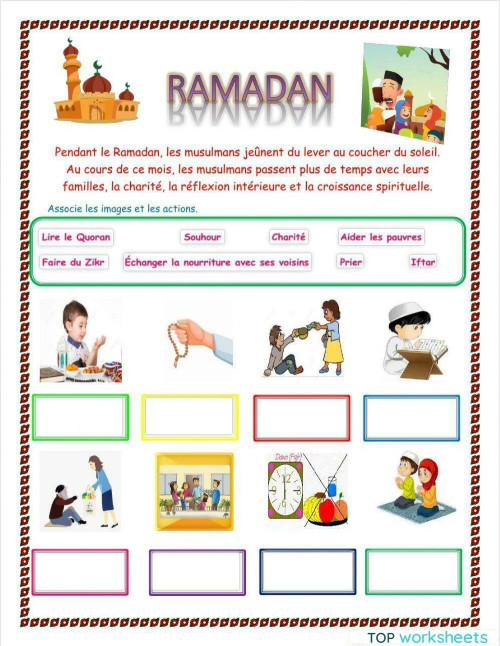 Ramadan. Fiche interactive | TopWorksheets