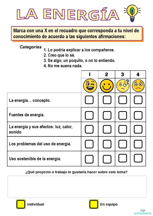Hoja De Trabajo Sobre Materia Y Energía