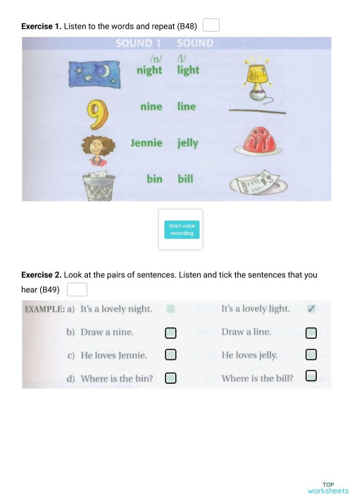 Worksheet 11.2 - /l/ & /r/ sound. Interactive worksheet | TopWorksheets