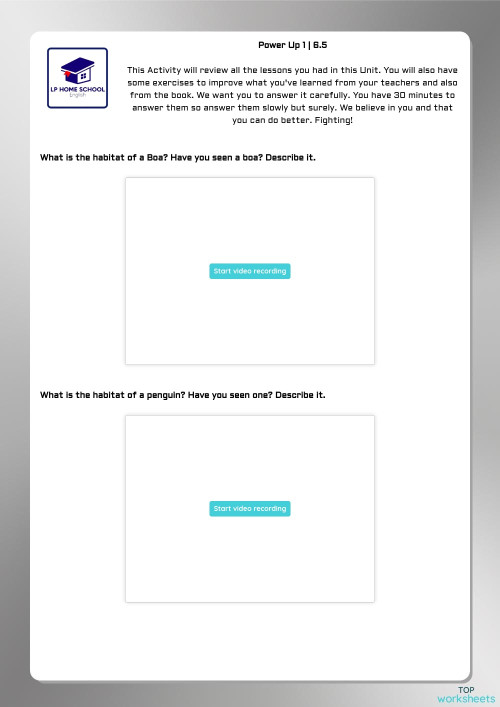 Power Up 1 | 6.5. Interactive worksheet | TopWorksheets