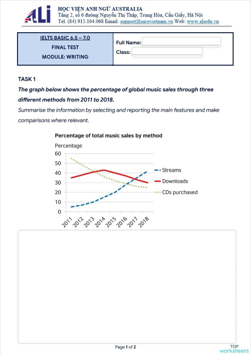IB_Final Test Writing. Interactive worksheet | TopWorksheets