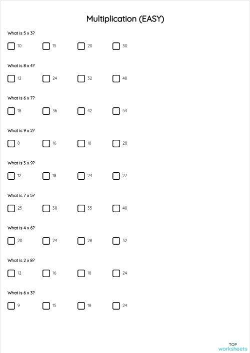 Multiplication EASY Interactive Worksheet TopWorksheets multiplication-easy-interactive-worksheet-topworksheets
