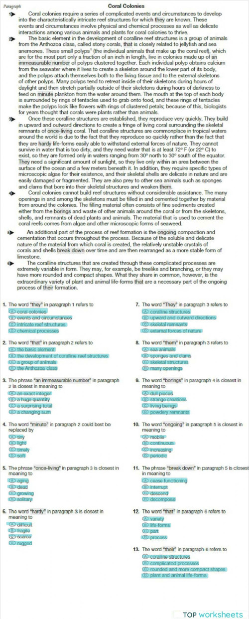 Interactive worksheets and online exercises in english | TopWorksheets