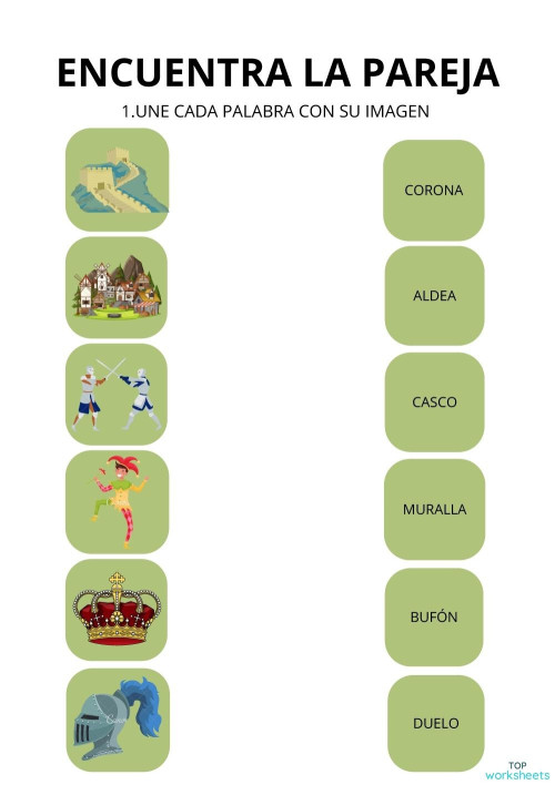 ENCUENTRA LA PAREJA. Ficha interactiva | TopWorksheets