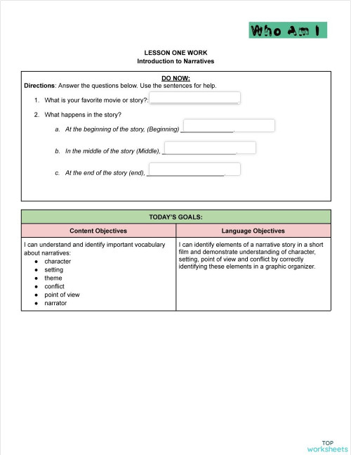 Unit 1 Day 1. Interactive worksheet | TopWorksheets
