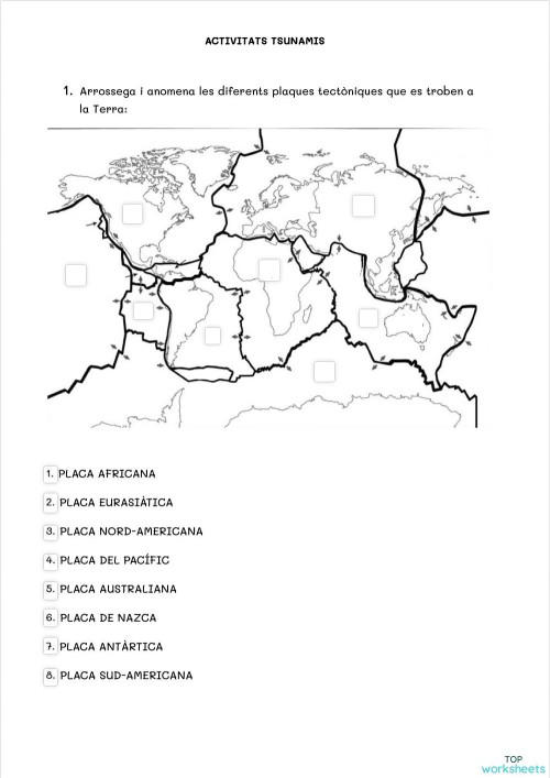 ACTIVITATS TSUNAMIS. Fitxa interactiva | TopWorksheets