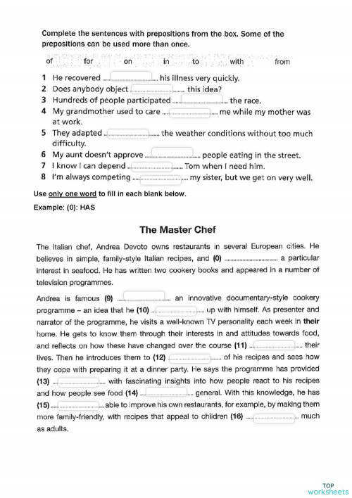 B2 practice. Interactive worksheet | TopWorksheets