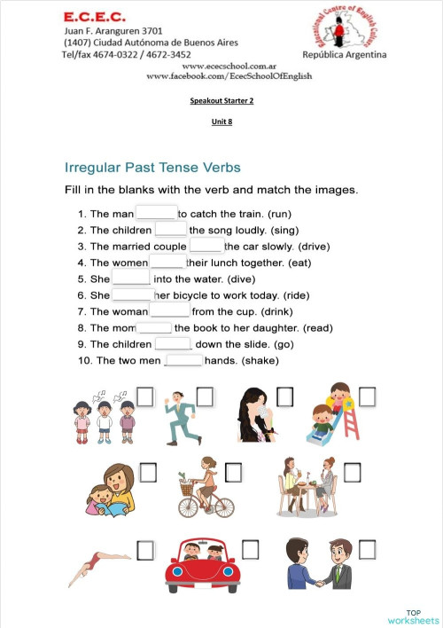 IRREGULAR PAST TENSE VERBS. Interactive worksheet | TopWorksheets