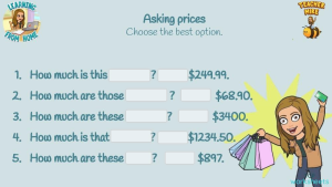 Asking prices. Interactive worksheet | TopWorksheets