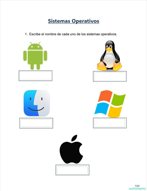 Sistemas Operativos. Ficha interactiva | TopWorksheets