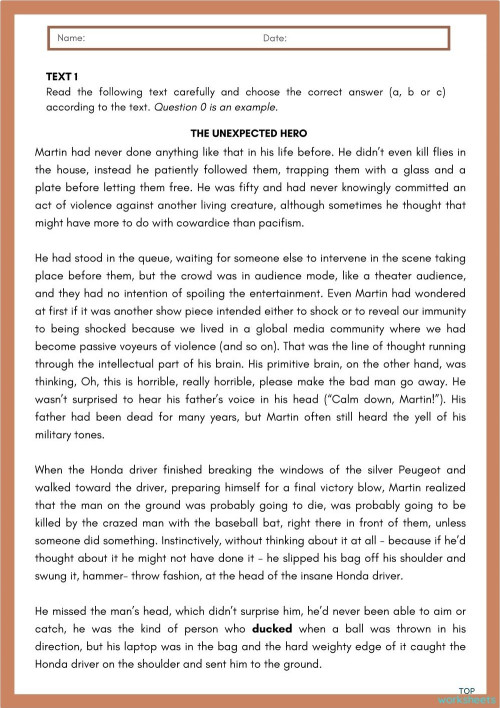 Reading B2 🎄 XMAS HOMEWORK. Interactive worksheet | TopWorksheets