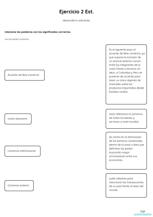 Ejercicio 2 Est.. Ficha interactiva | TopWorksheets