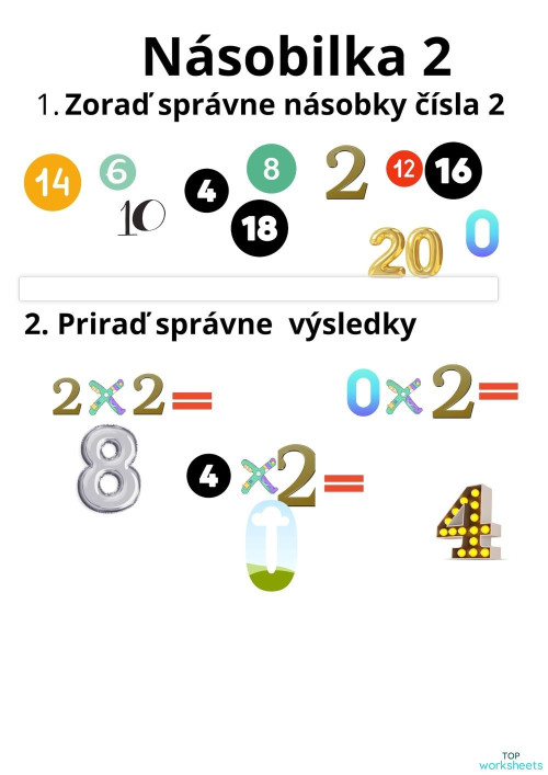 Násobenie: interactive worksheets and online exercises | TopWorksheets