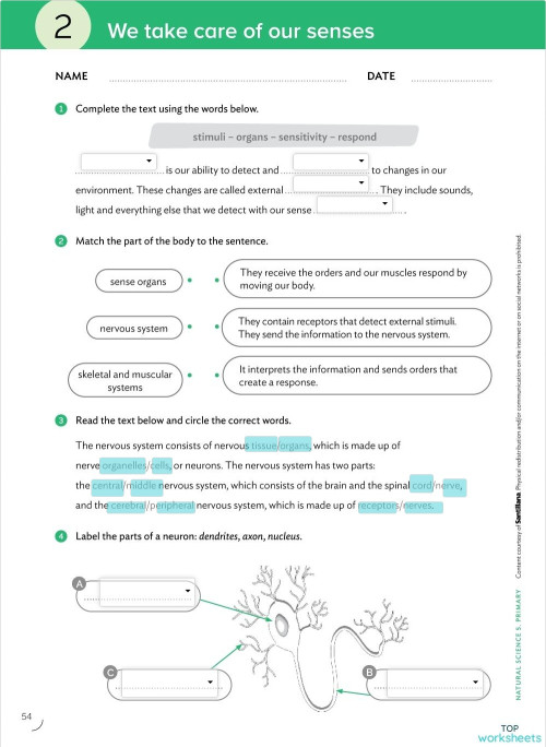 Science U2. Interactive worksheet | TopWorksheets