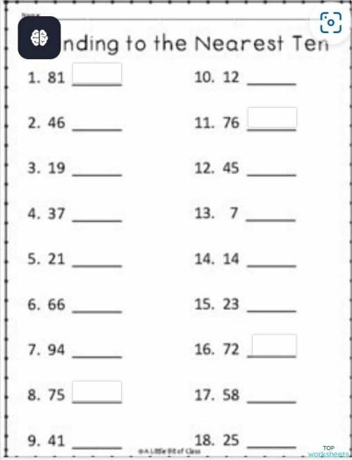 Estimation sheet 2. Interactive worksheet | TopWorksheets