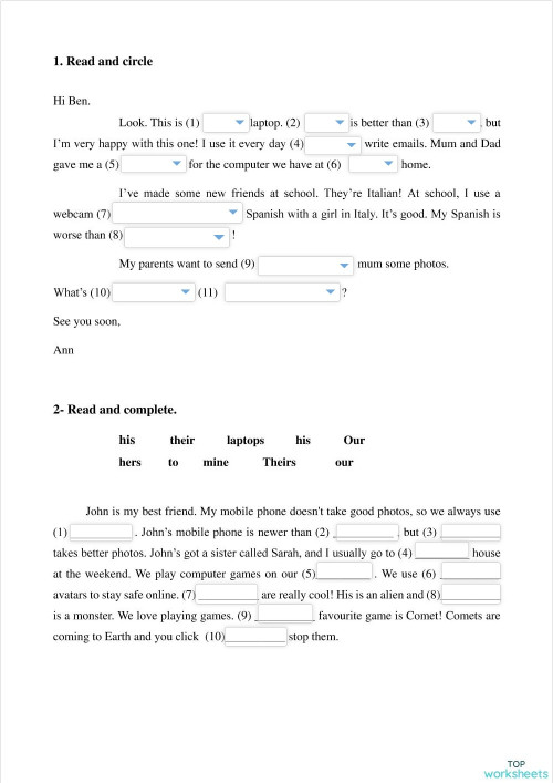ALL ABOUT US 6 - UNIT 1. Interactive worksheet | TopWorksheets