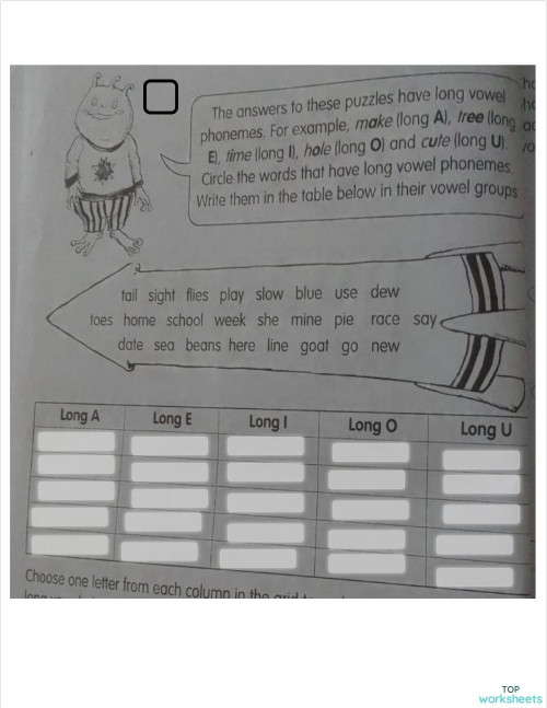 P & S - 2 (Various Long Vowel Phonemes Page 30). Interactive worksheet ...