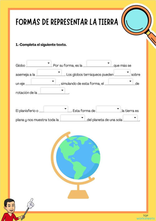 Representación de la Tierra: fichas interactivas y ejercicios online ...