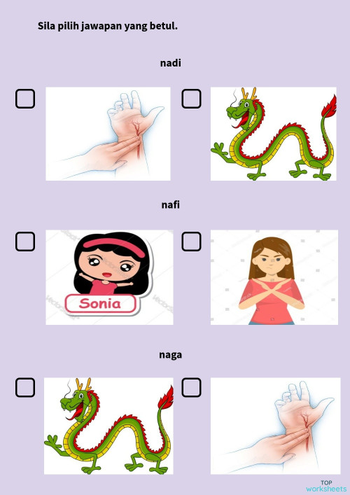 konsonan n. Interactive worksheet | TopWorksheets