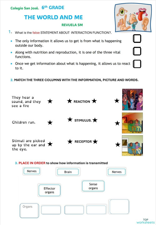 The World and Me 6th grade Colegio San José (Copia). Interactive ...