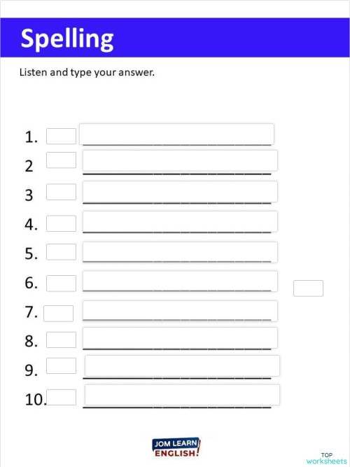 Get Smart 3 - Unit 2 - Spelling Task. Interactive worksheet | TopWorksheets