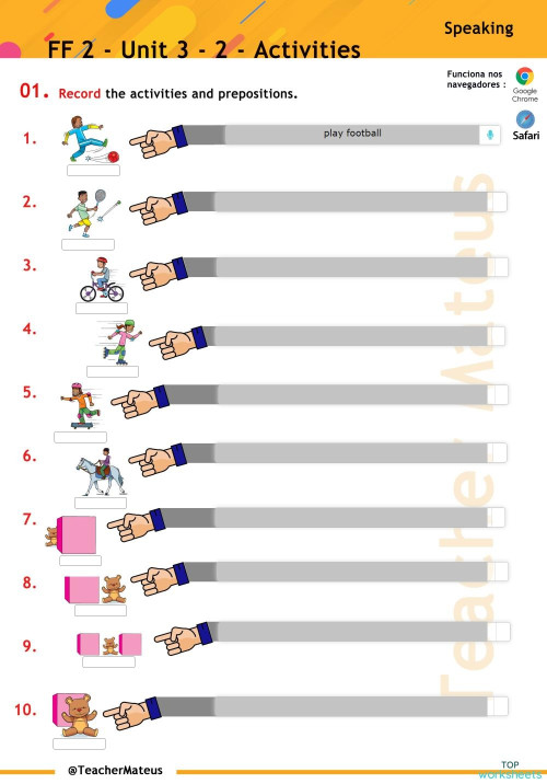 FF 2 - Unit 03 - 2 - Activities - Speaking. Interactive worksheet ...