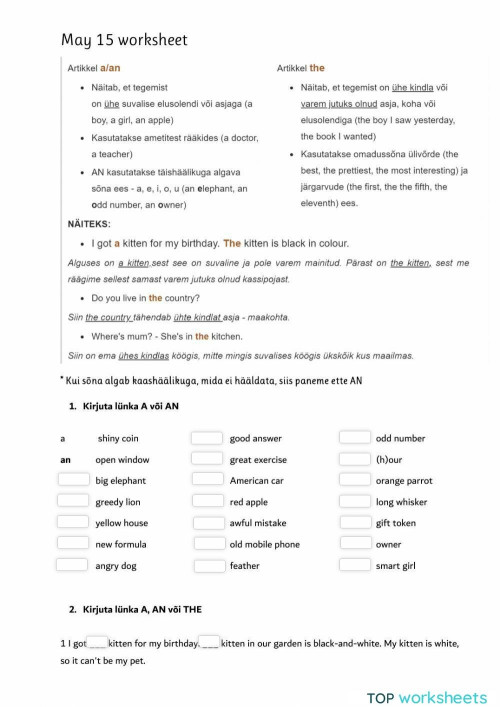 Year 5 - May 15. Interactive worksheet | TopWorksheets