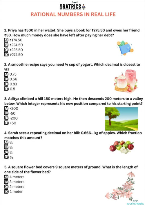 Grade 6 67. Interactive worksheet | TopWorksheets
