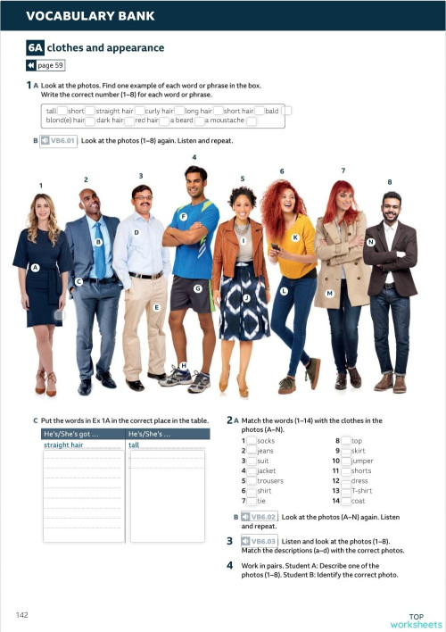 CLOTHES AND APPEARANCE. Interactive worksheet | TopWorksheets