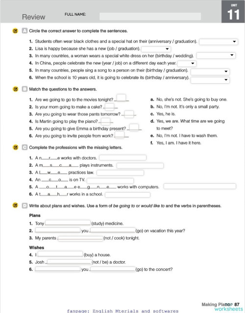 PORTFOLIO UNIT 11-B4. Interactive worksheet | TopWorksheets