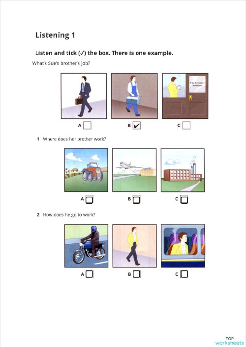 Listening Comprehension. Interactive worksheet | TopWorksheets