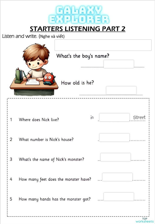 Listening 2.10. Interactive worksheet | TopWorksheets