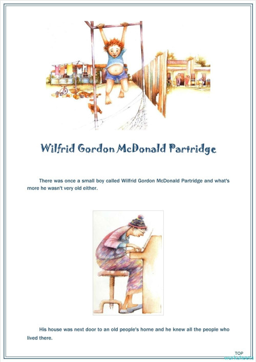 Wilfrid Gordon McDonald Partridge. Interactive worksheet | TopWorksheets