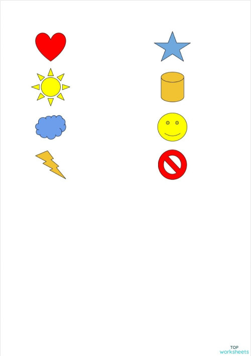 Unir con flechas: fichas interactivas y ejercicios online | TopWorksheets