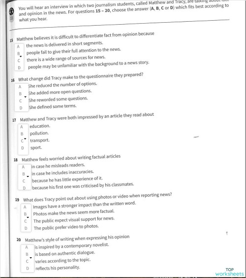 Older people are happier. Interactive worksheet | TopWorksheets