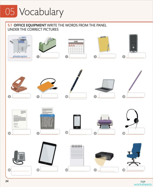 Vocabulary IN THE OFFICE Business English Practice Book. Interactive ...