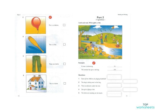 STARTERS 3 ( READING AND WRITING TEST 3). Interactive worksheet ...