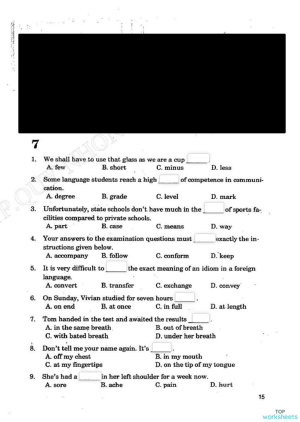 Practice test - 10/10/2021. Interactive worksheet | TopWorksheets