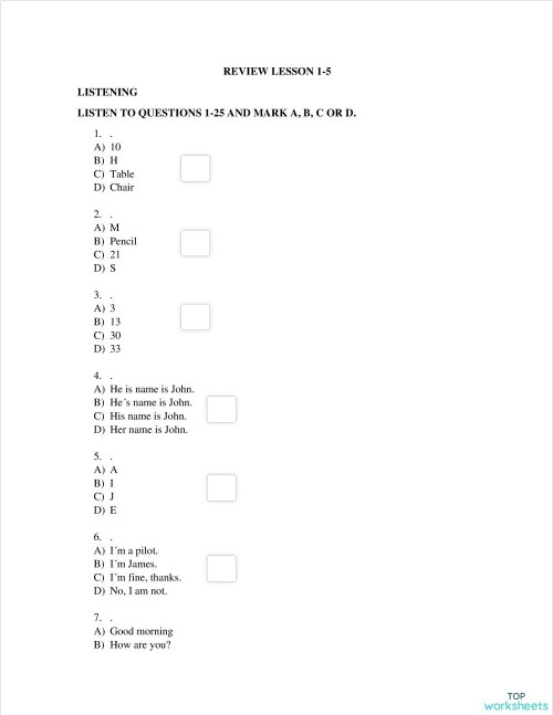 XP1 Practice 2 from lesson 1 to 5. Ficha interactiva | TopWorksheets