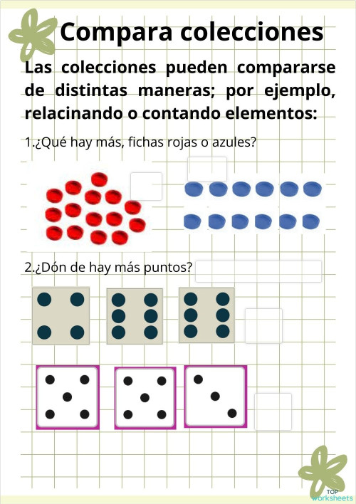 comparar colecciones. Ficha interactiva | TopWorksheets