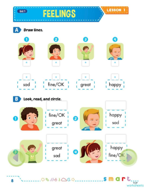 Unit 1: Feelings - Lesson 1. Interactive worksheet | TopWorksheets