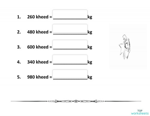 Mass conversion. Interactive worksheet | TopWorksheets