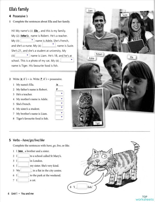 ELEMENTARY 01-PRACTICE 02. Interactive worksheet | TopWorksheets