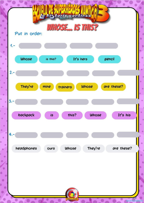 TPS4 Whose...is this?. Interactive worksheet | TopWorksheets