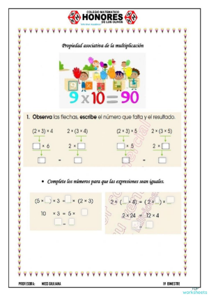 PROPIEDAD ASOCIATIVA. Ficha interactiva | TopWorksheets