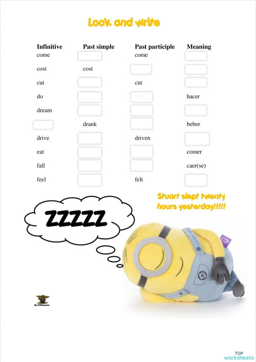 List 2 Irregular. Interactive worksheet | TopWorksheets