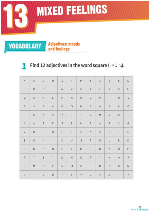 UNIT 13 VOCABULARY PAG 52. Interactive worksheet | TopWorksheets