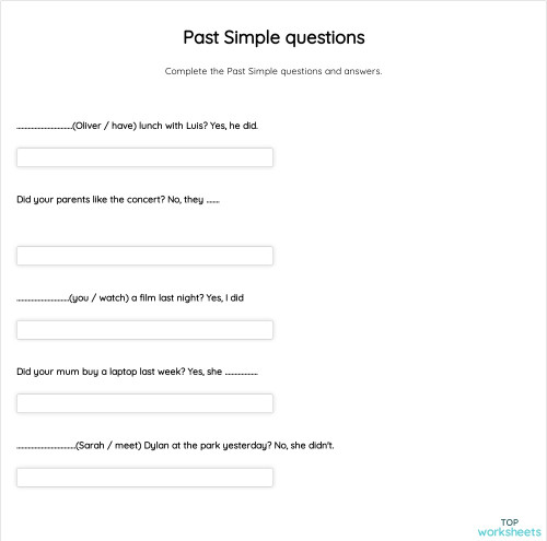 Yet, Already, Just - present perfect. Interactive worksheet | TopWorksheets